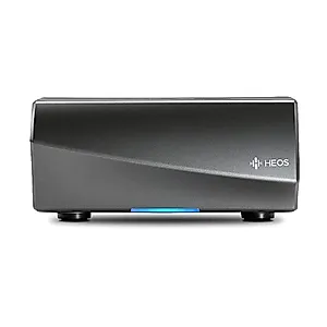 Denon HEOS Link Wireless Pre-Amplifier for Multi-Room Audio - Series 2 (New Version), Amazon Alexa Compatibility, Powered Subwoofer Connection, Black with Silver, 2.91 x 6.14 x 5.83