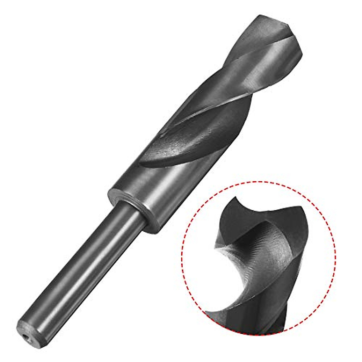 uxcell Reduced Shank Drill Bit 22.5mm High Speed Steel HSS 9341 Black Oxide with 1/2 Inch Straight Shank