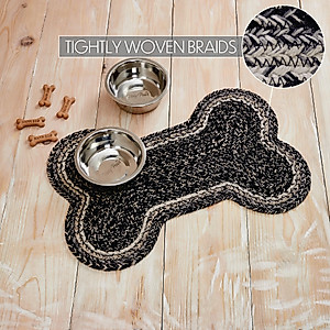 VHC Brands Sawyer Mill Black White Indoor/Outdoor Medium Bone Rug 15x23