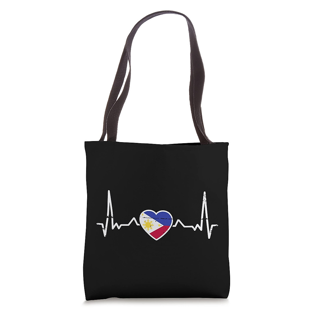 Philippines Heartbeat Flag Philippine Proud Filipino Tote Bag