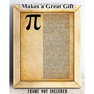 Math Art Prints - Pi - 11x14 Unframed Print - Classroom Wall Posters & Prints, Math Teacher Office Pictures For Wall, Classroom Posters High School College