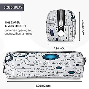Limhibu Pencil Case Physics Dna Molecule Formulas Big Capacity Pencil Bag Large Storage Pouch Desk Organizer Marker Pen Case Stationery Bag Pencil Holder for Boys Girls Teen Adult