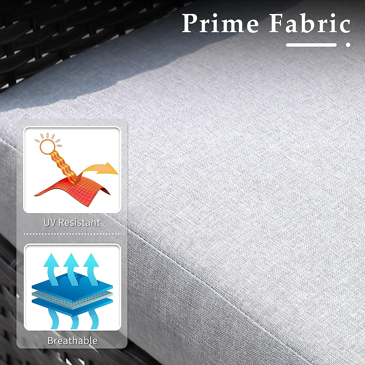 CAODOC 2 Pack Wicker Patio Furniture Chairs,Outdoor Rattan Chairs with Armrest Support 250 lb,Gray