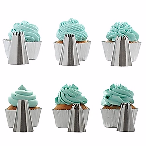 BeBeFun Piping Tips Large Icing Tips Cake Decorating Large Piping Tips Set Cupcake Frosting Piping Kit Extra Large Size In Set.
