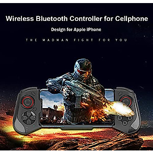 Megadream Mobile Gaming Controller for iPhone iOS Android PC Wireless Gamepad Joystick for iPhone 15/14/12/11, iPad, MacBook, Samsung Galaxy S22/S21/S20, TCL, Tablet, PC - 18+ Hour Battery Life - COD