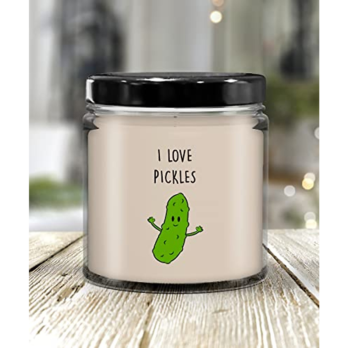 I Love Pickles Candle - Soy Wax Candle - Hand Poured Candle - 9 oz Vanilla-Scented Candle - Candle Jar
