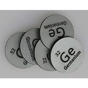 Germanium (Ge) 24.26mm Metal Disc 99.999% Pure for Collection or Experiments