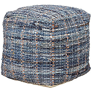 Christopher Knight Home Harris Fabric Pouf, Denim