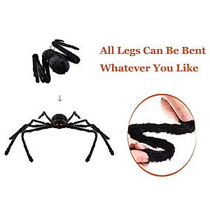 COOLJOY 35 INCH Halloween Decorations Spider Realistic Hairy Spider Halloween Party Decor for Outdoor Indoor
