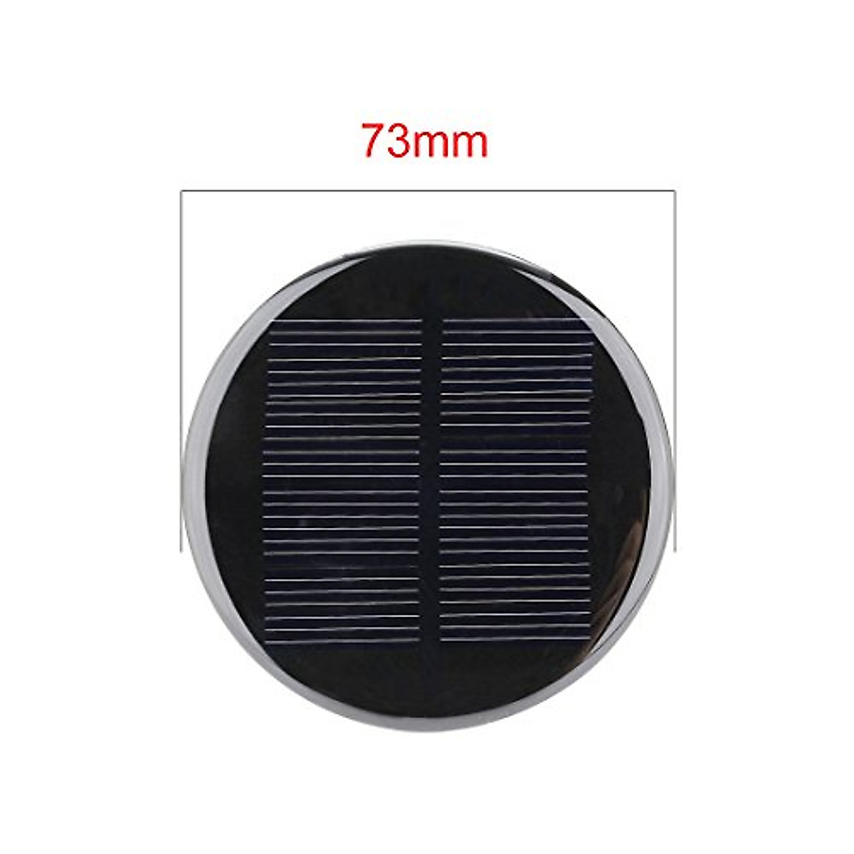 uxcell® 5Pcs 4V 80mA Poly Mini Round Solar Cell Panel Module DIY for Light Toys Charger 73mm Diameter