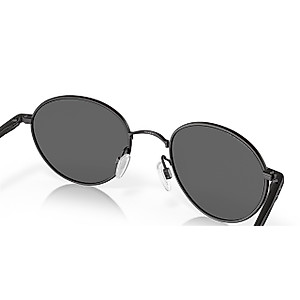 Oakley Men's OO4146 Terrigal Round Sunglasses, Satin Black/Prizm Black Polarized, 51 mm