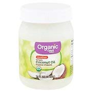 Great Value Organic Unrefined Virgin Coconut Oil, 14 fl oz (Pack of 2)