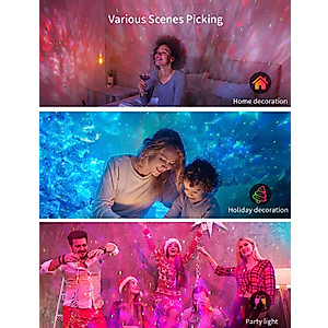 Galaxy Projector Star Projector, Star Night Light Projector for Bedroom with Bluetooth Speaker, Timer, WiFi/APP/Remote Control, Alexa & Google Assistant Control for Kids Adults/Holiday/Birthday/Party