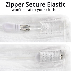 2Pcs Large Shoes Laundry Bags for Washing Machine, Fits Sneaker up to Size 14, Double Layer Mesh 16x14x3 inch Wash Bag with Built-in Divider