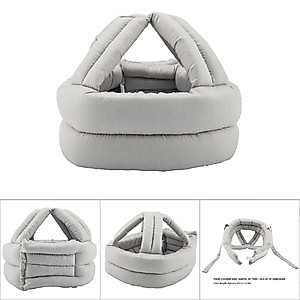 Elderly Protective Hat Anti-Fall Head Helmet Head for Elderly Falls Protective Hat Elder Head Safety Helmet for Elderly/Patient/Handicapped/Stroke Patients(Light Gray lace)