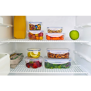 Plastic Food Storage Containers with Lids for use in Freezer Safe Food Storage Container Set and Large Food Storage Containers with Lids (16 piece Food Containers)