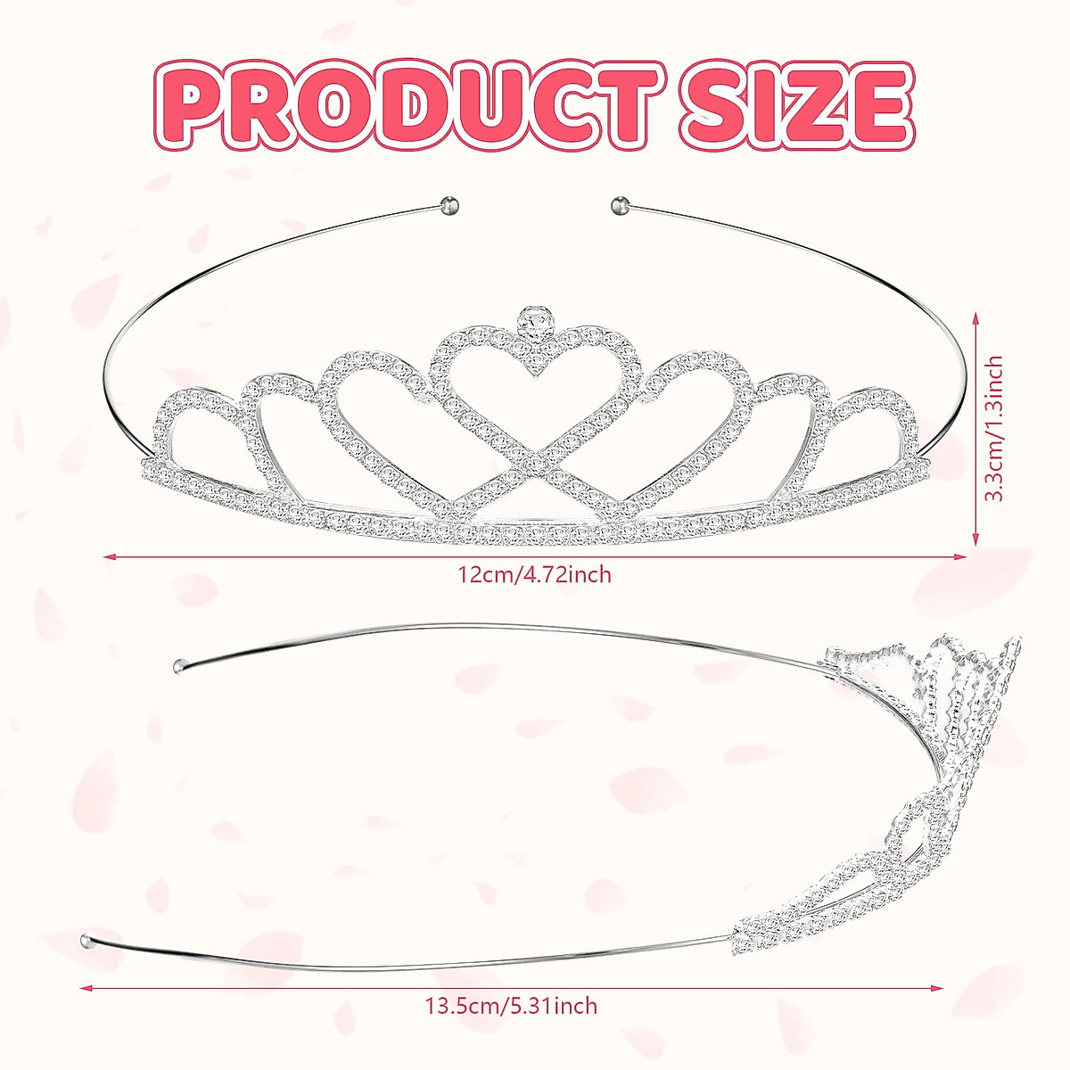 Jexine 96 PCS Tiara Bulk for Girl Princess Tiaras Crowns Rhinestone Crown Party Accessories Crystal Tiaras Headband for Girl (Elegant Style)