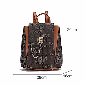 MKF Collection Backpack for Women, Vegan Leather Handbag Top handle Daypack Purse
