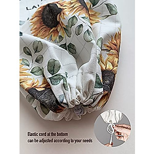 Hglian Sunflower Grocery Storage Bag Holder Wall Mount Plastic Bag Dispenser Garbage Shopping Trash Bags Container Organizer Quote Religious Sayings Farmhouse Kitchen Decor Home Blessing