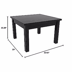 Alera VA7520BK Valencia Series Occasional Table, Rectangle,23-5/8w x 20d x 20-3/8h, Black