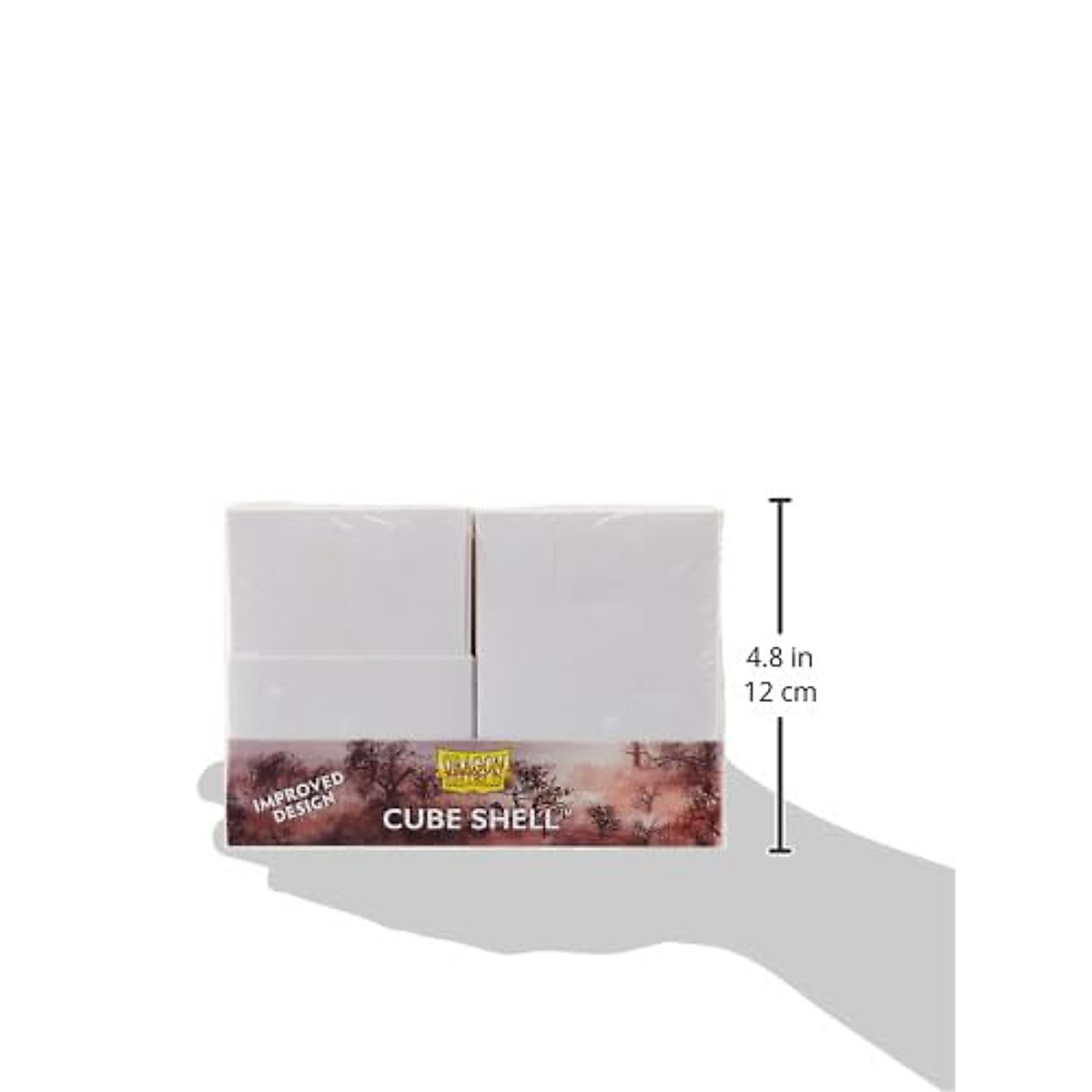 Dragon Shield Cube Shell Ashen White - 8 Units – Durable and Sturdy TCG, OCG Card Storage – Card Deck Box - Compatible with Pokemon Yugioh Commander and MTG Magic: The Gathering Cards