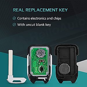 HelloAuto Key Fob for GMC Yukon/Yukon XL,Chevy Tahoe Suburban Key Remote 2015-2020 Self-Programmed Keyless Entry Smart Key Fob Cover (HYQ1AA) 6-Buttons