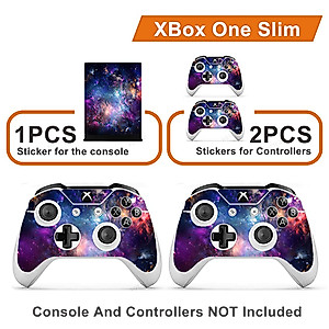 FOTTCZ Whole Body Vinyl Skin Sticker Decal Cover for Microsoft Xbox One Slim Console Colorful Nebular