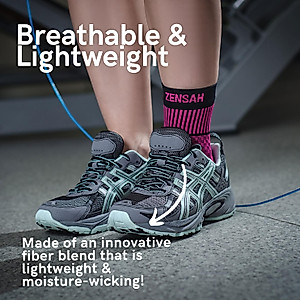Zensah Ankle Support - Compression Ankle Brace - Great for Running, Soccer, Volleyball, Sports - Ankle Sleeve Helps Sprains, Tendonitis, Pain, Heather Grey, Large