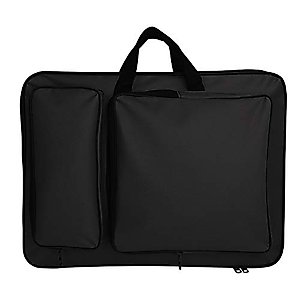 A3 Waterproof Canvas Drawing Board Bag Portable Students Art Work Portfolio Tote Artist Painting Sketchpad Storage Bag Kid Art Carry Bag Box Case Painting Sketch Bag for Palette Paints Brushes Pencils