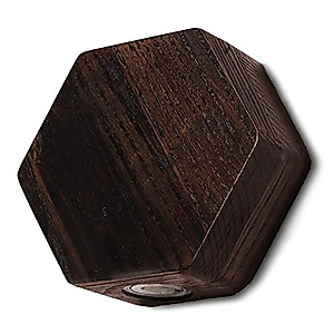 EWART WOODS Magnetic Key Holder for Wall Key Rack Key Hook for Wall Modern Key Holder entryway Organizer Wood Key Hook Storage Hexagon (Dark Brown, 3 pcs)