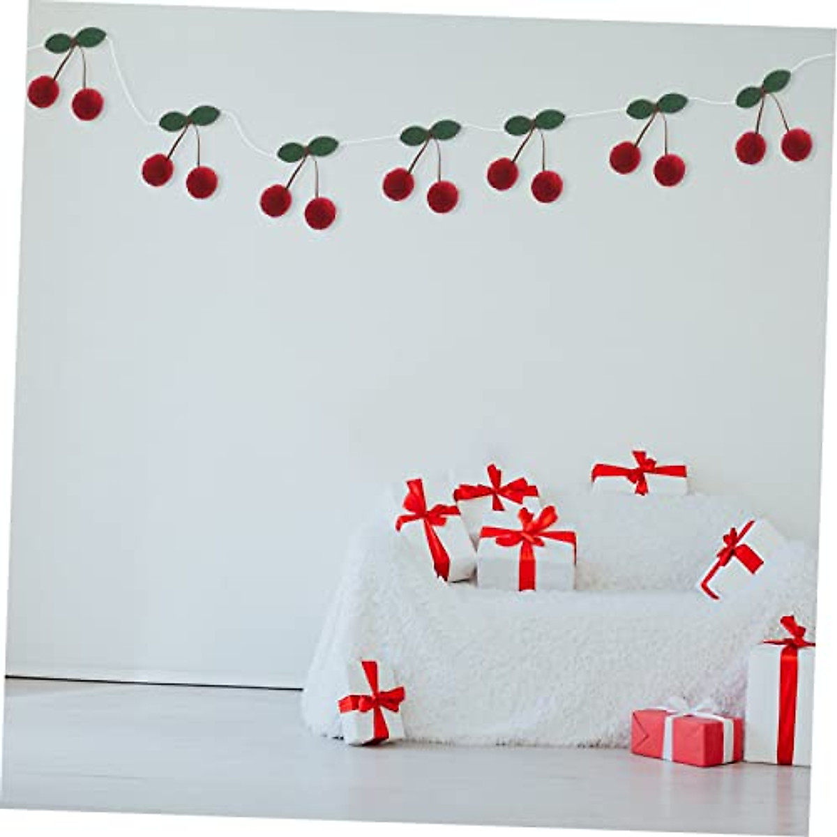 GOOHOCHY Bayberry Ball String Ornament Artificial Garland Christmas Wreath Home Accents Decor Felt Garland Artificial Fruit Garland Strawberry Room Decor Home Waxberry Ornament Party Prop