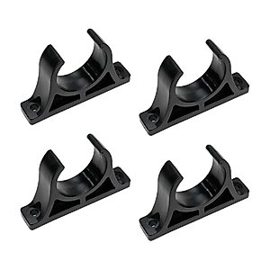 Quluxe Oar Holder, 2 Pair Paddle Clip Holder Oar Keeper Mount Holder for Canoes Kayaks Boats for Canoes, Kayaks, Pontoons, Kayak Accessories- Black