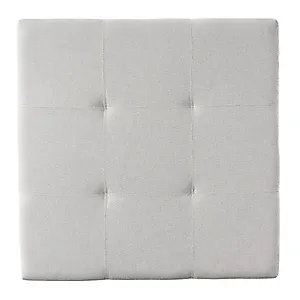 Christopher Knight Home Carlsbad Fabric Storage Ottoman, Light Grey 35.00”D x 35.00”W x 18.50”H