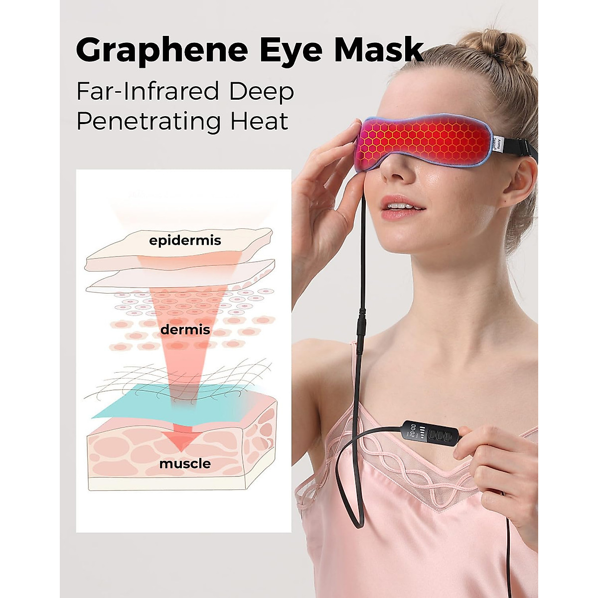 Aroma Season Heated Eye Mask for Dry Eyes, Warm Eye Compress with Flaxseed Grapahene FIR for MGD, Dry Eye Syndrome, Chalazion Blepharitis Stye Eye Treatment, Steam Moist to Unclog Glands (Blue)