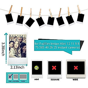 96 Pockets 3 Inch Mini Photo Album for Fujifilm Instax Mini 12/11/9/8/7s/25/70/90 Instant Camera Film, Wallet Album PU Cardcase Bank Card Holder Book (White)