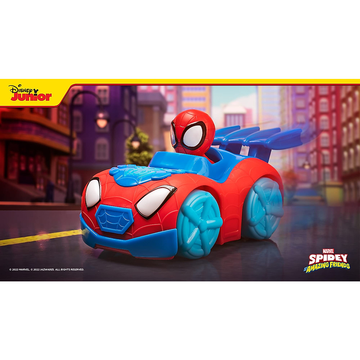 Marvel Spidey and HIS Amazing Friends Flash ‘N’ Dash Web Crawler - Motorized Web Crawler Vehicle with Lights and Sounds - Toys Featuring Your Friendly Neighborhood Spideys