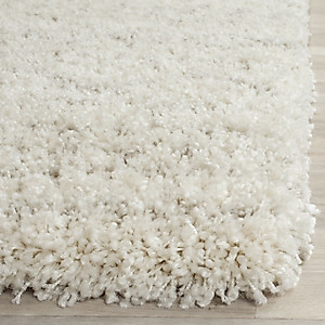 SAFAVIEH Arizona Shag Collection Area Rug - 9' x 12', Ivory & Beige, Moroccan Design, Non-Shedding & Easy Care, 1.6-inch Thick Ideal for High Traffic Areas in Living Room, Bedroom (ASG741A)