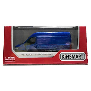 KiNSMART 2019 Mercedes-Benz Sprinter Cargo Van Blue 1:48 O Scale Die Cast Metal Model Toy Car w/Pullback Action