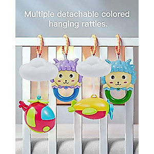 Baby Gym Play Mat,Musical Activity Center Kick Piano Gym Tummy Time Toys for Newborn Babies，Infant Toys Large Thickened and Non Slip Mat Washable (Pink)