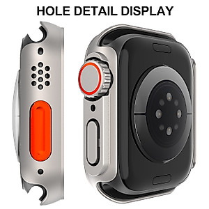 Suoman Apple Watch 44mm Screen Protector, Tempered Glass Case Cover for iWatch Series 6/5/4/SE 2 (Titanium)