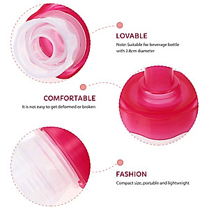 Kisangel 4Pcs Spill Proof Water Bottle Cover SoftSip Food Pouch Top Juice Soda Water Bottle Caps Beverage Bottle Lid for Kids Toddler Baby