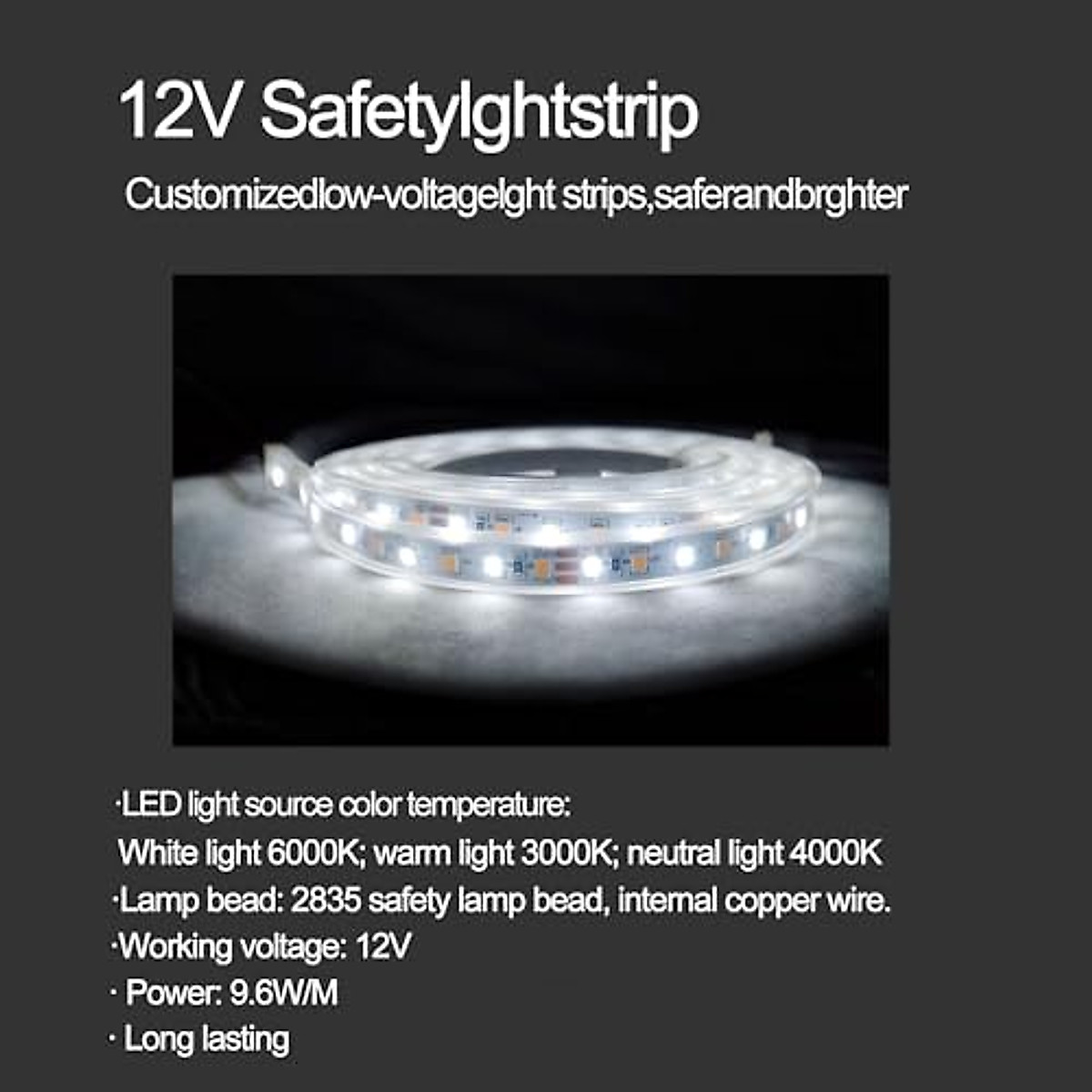 DELURA Round Led Bathroom Makeup Mirror, Wall-Mounted Vanity Mirror, 6000K/4000K/3000K Circle Makeup Mirrors (50-80cm) (Size : 50cm)