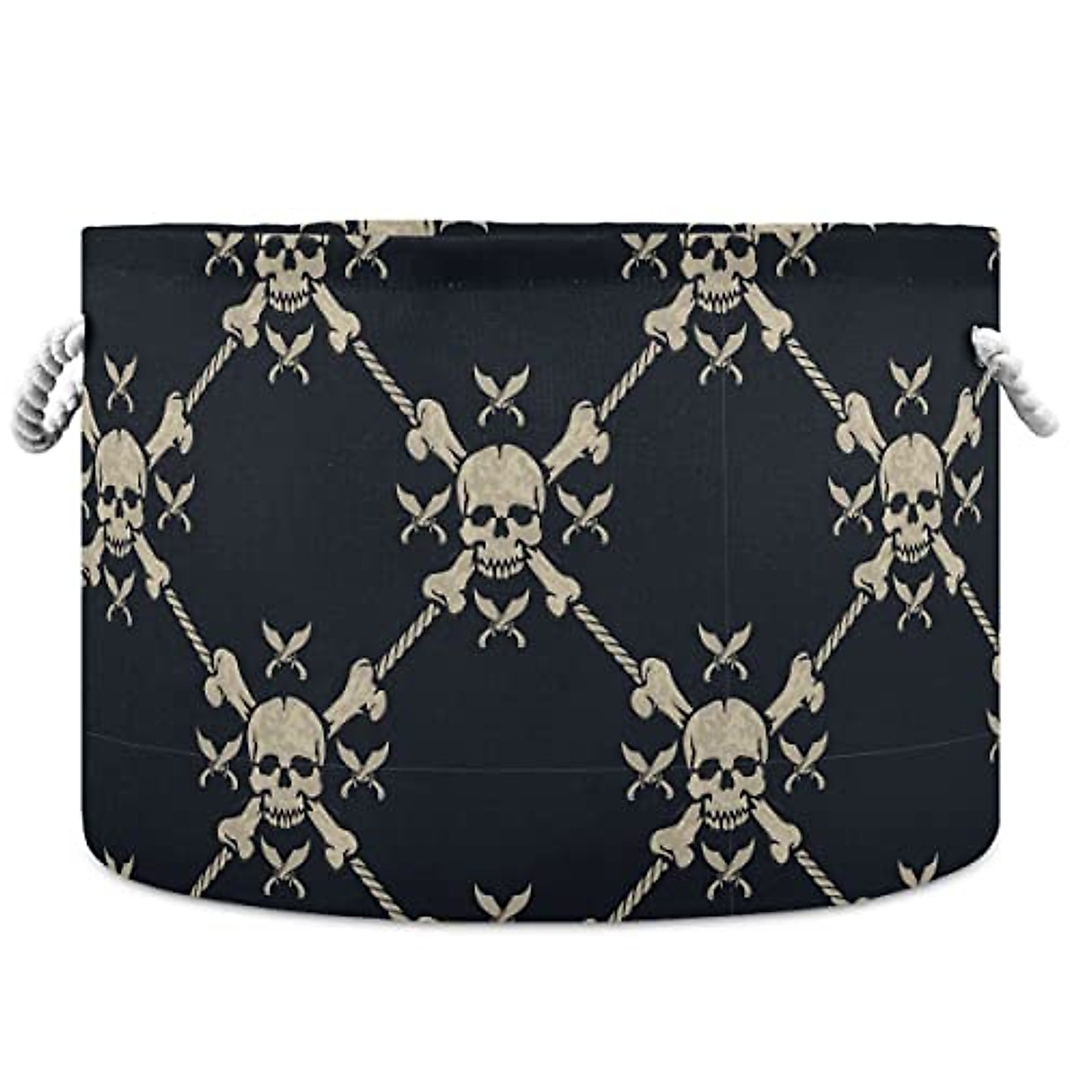 Pirate Skulls Large Storage Basket for Toys Storage Bin Box Organizer Basket for Laundry Hamper, Kid's Room, Baby & Dog Toy