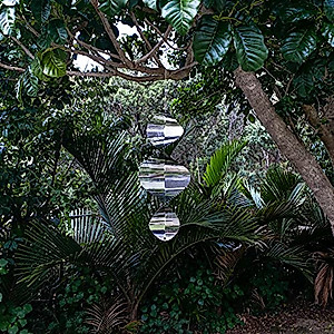 Beauty and the Wind Wind Spinner Metal Garden Spinners Outdoor Garden Art for Backyard Outdoor Hanging Decor and Spinners for Yard and Garden Ornaments 3D Shape (Silver Helix)