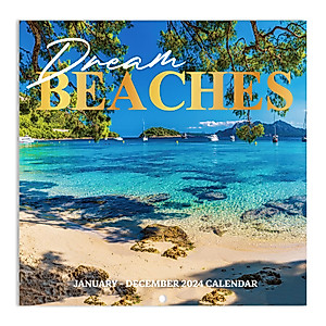 Wall Calendar 2024-2024 Wall Calendar, 12-Month Calendar 2024, Jan. 2024 -Dec. 2024, 12" x 24" (Open), 2024 Calendar with Unruled Blocks, Thick Paper- Sea Island
