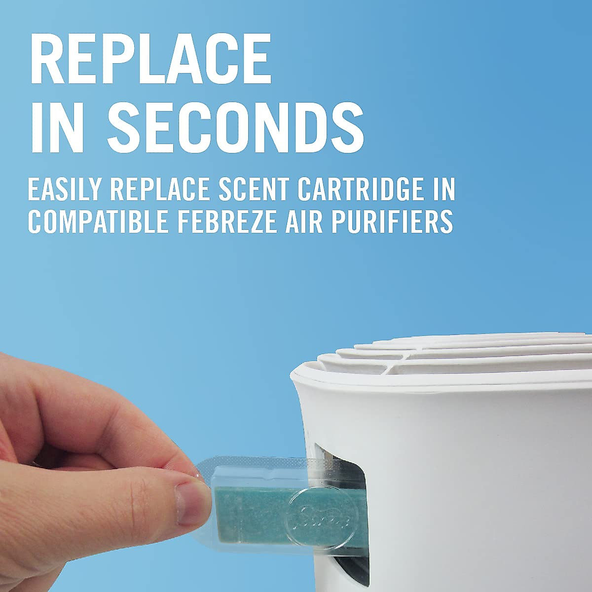 Febreze Linen & Sky Air Purifier Scent Refill Cartridge, 2-Pack, White, 2 Count