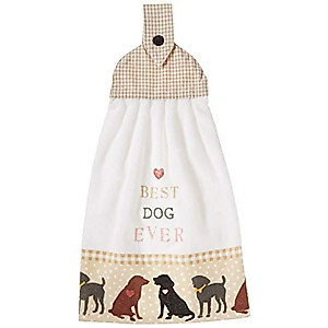 Kay Dee Designs Best Dog Ever Tie Kitchen Towel, 9" x 18", Various