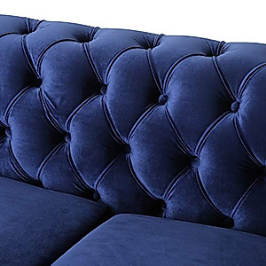 Christopher Knight Home Brinkhaven Love Seats, Midnight Blue + Dark Brown
