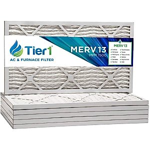 Tier1 14x20x1 Merv 13 Pleated Air/Furnace Filter -6 Pack