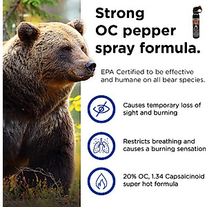 Bear Guard Alaska Bear Pepper Spray 9 Ounce Can with Nylon Holster